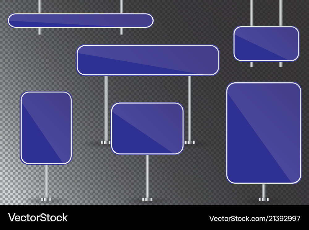 Set of road signs eps10 Royalty Free Vector Image
