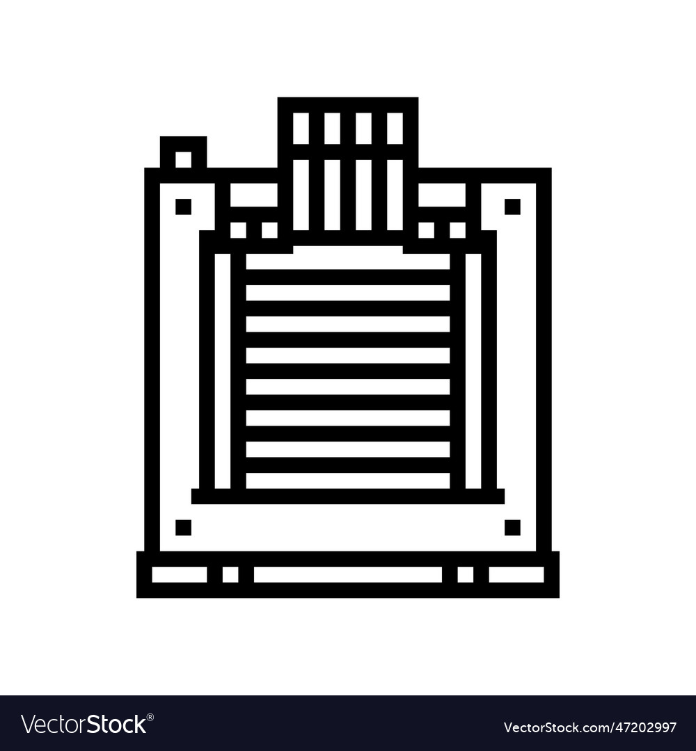 Transformer electronic component line icon Vector Image