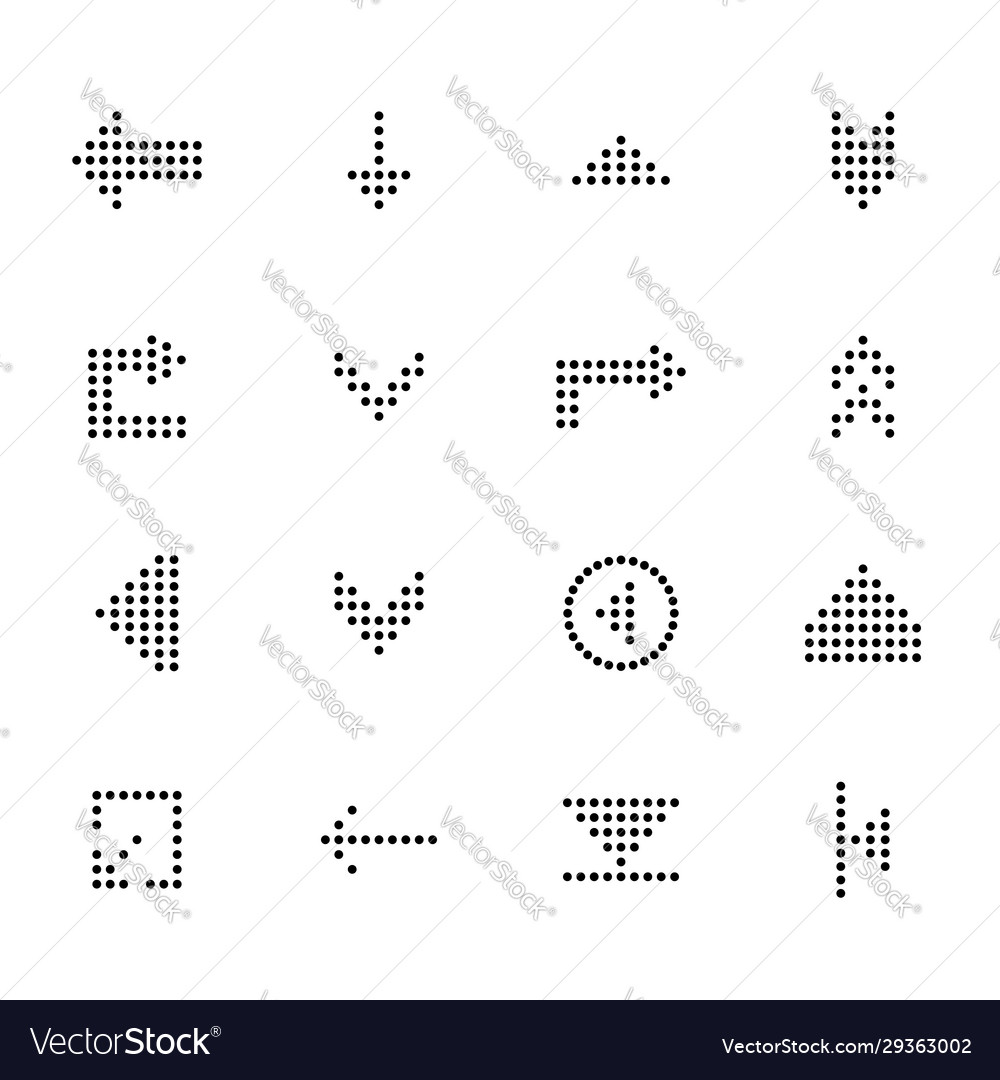 Black arrows icon set pointers for navigation Vector Image
