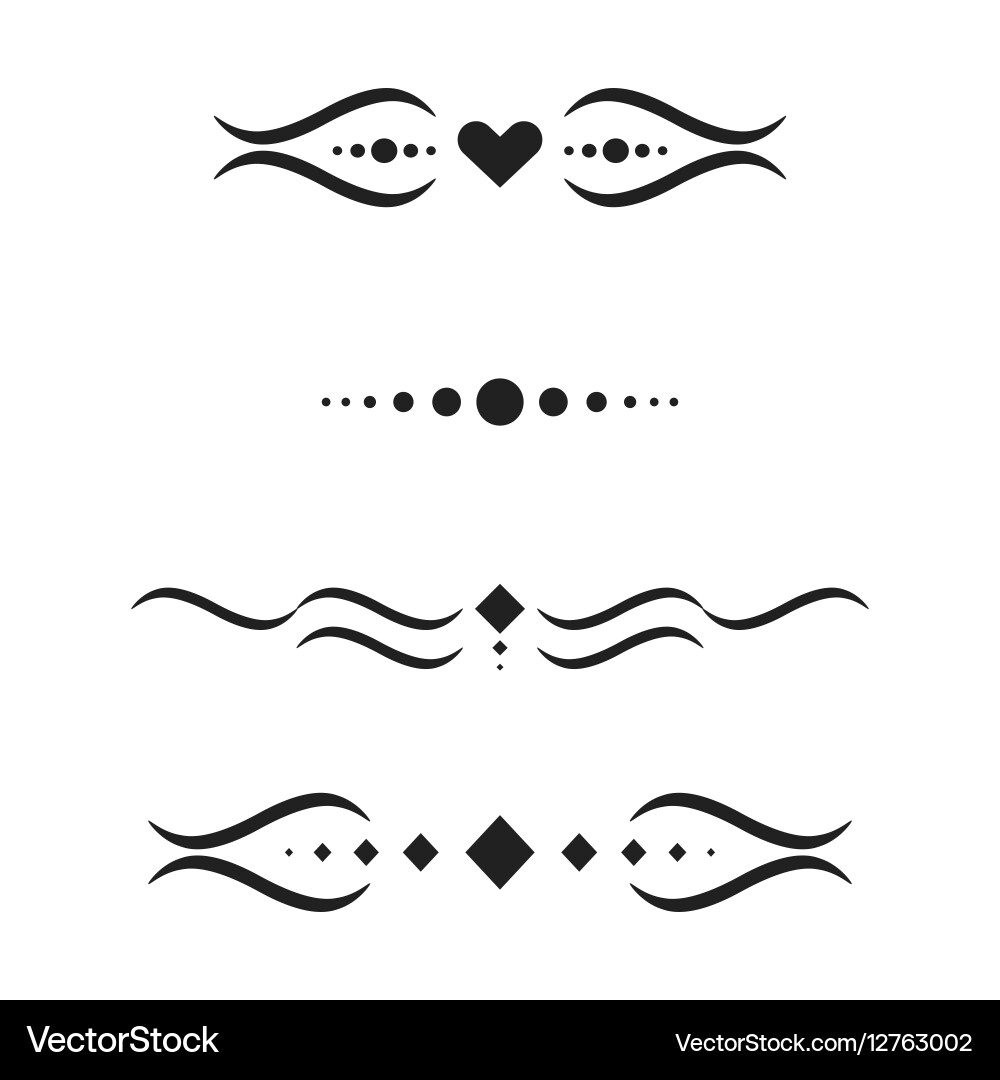 Collection of dividers Royalty Free Vector Image