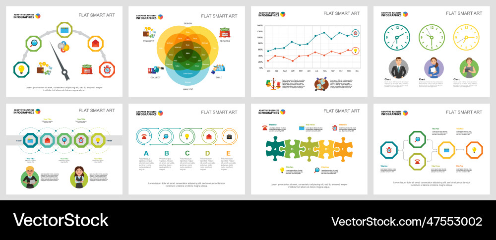 Colorful banking or planning concept infographic Vector Image