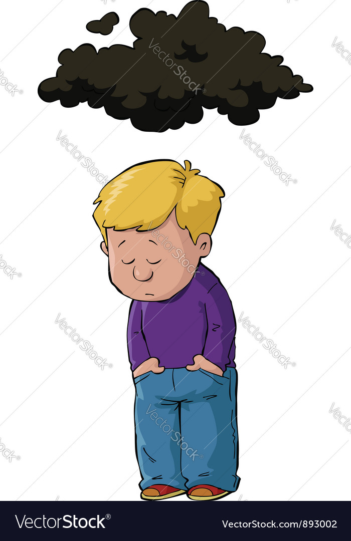 Desperate boy Royalty Free Vector Image - VectorStock