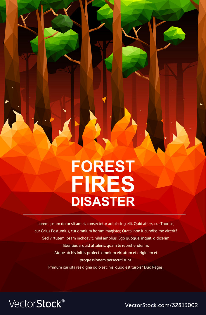 Forest fire Royalty Free Vector Image - VectorStock