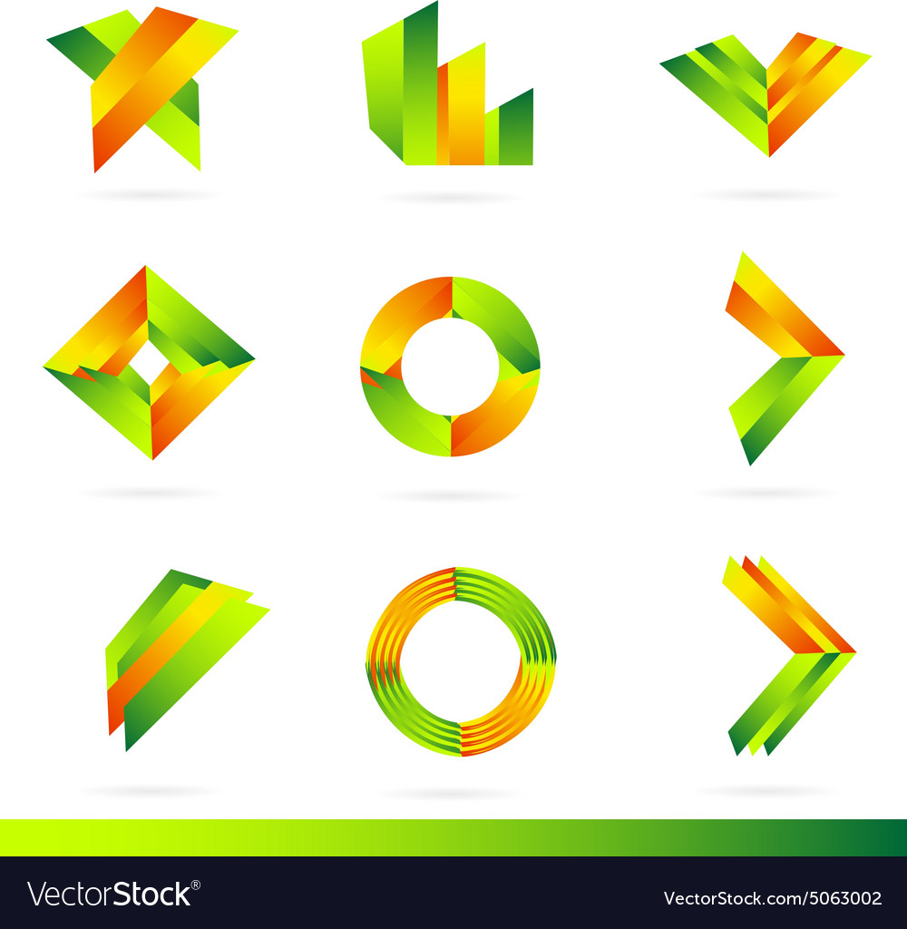 Logo design elements set Royalty Free Vector Image