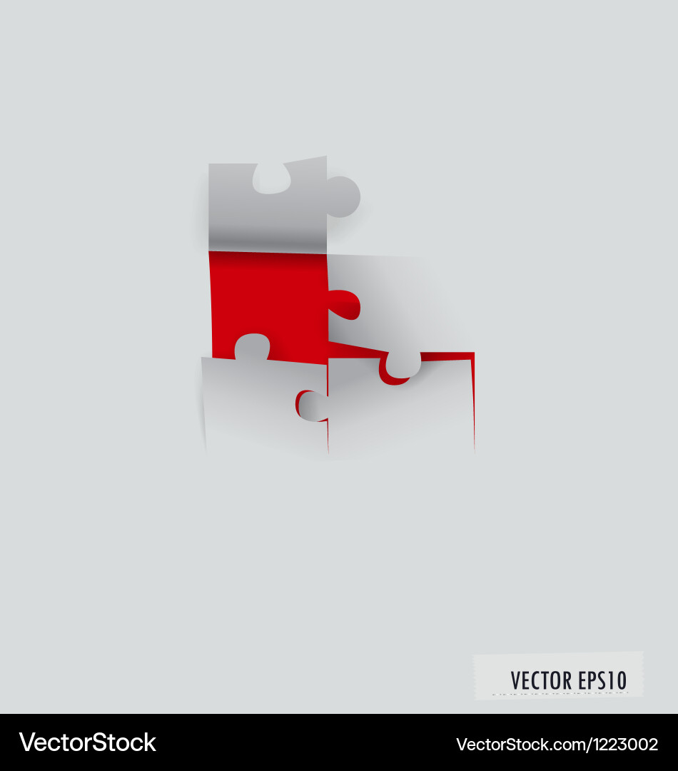 Paper cut of puzzle Royalty Free Vector Image - VectorStock