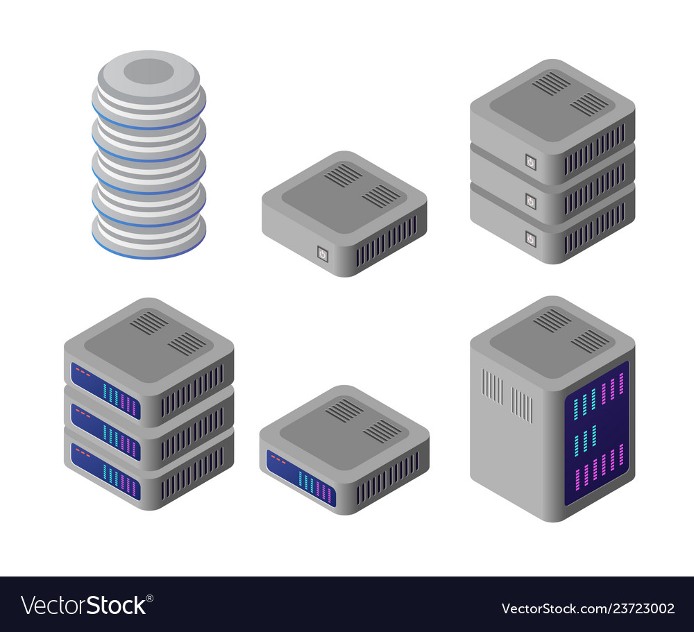 The server room data Royalty Free Vector Image