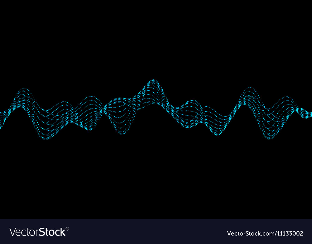 Waves with Particles Royalty Free Vector Image