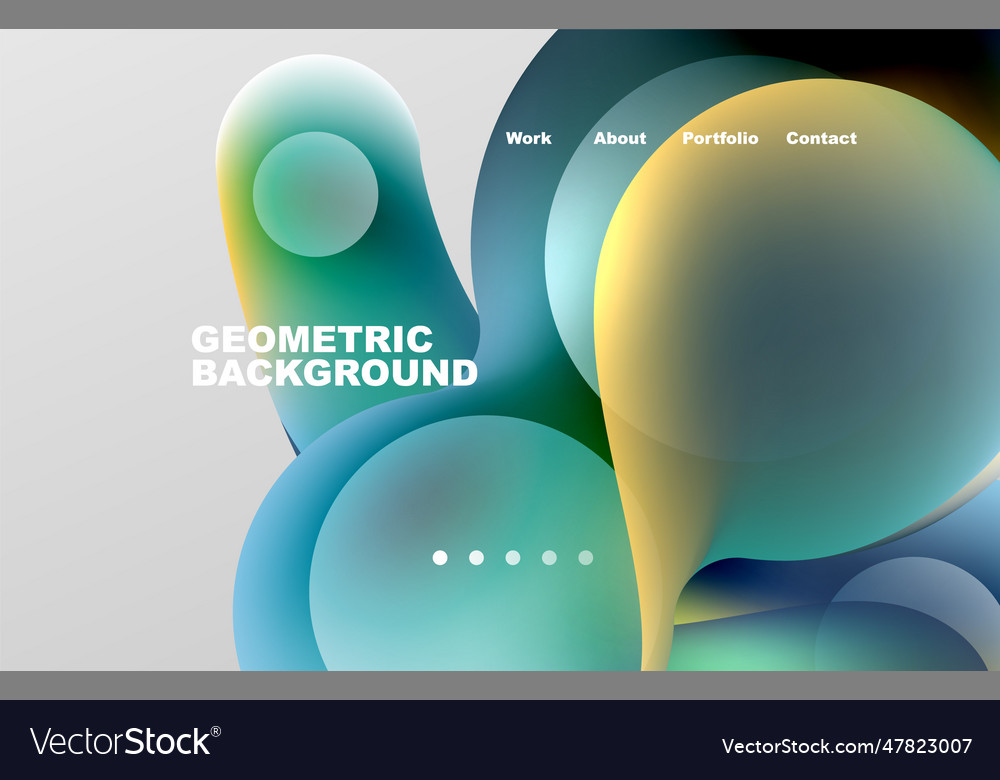 Abstract liquid background for your landing page Vector Image