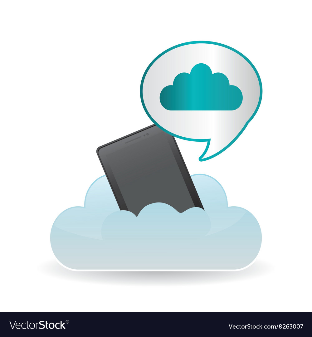 Cloud computing design Royalty Free Vector Image