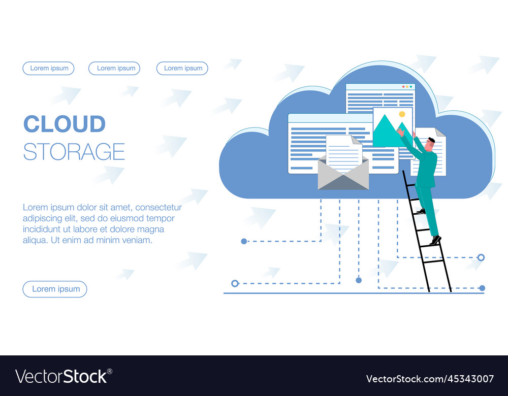 Cloud storage 1 Royalty Free Vector Image - VectorStock
