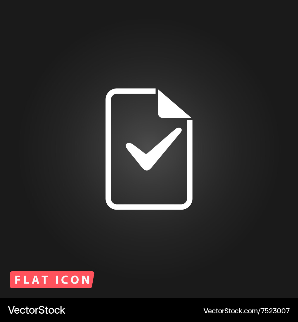 Document with check mark Royalty Free Vector Image