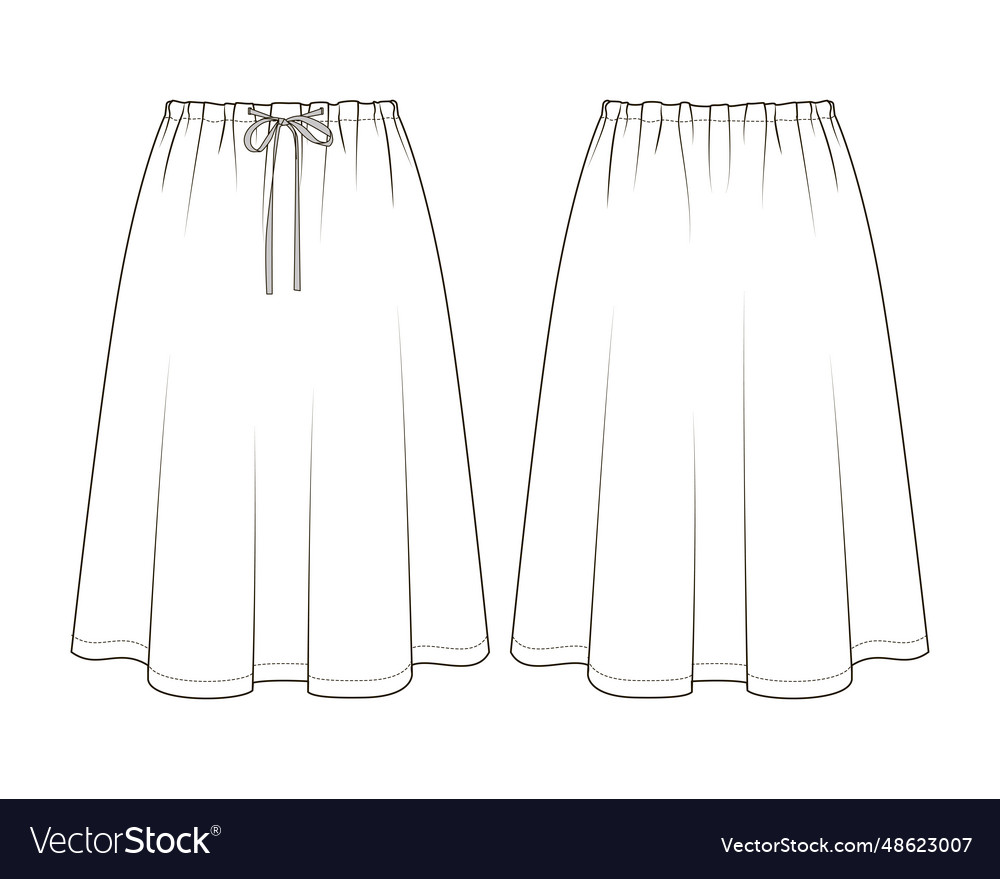 Drawstring skirt Royalty Free Vector Image - VectorStock