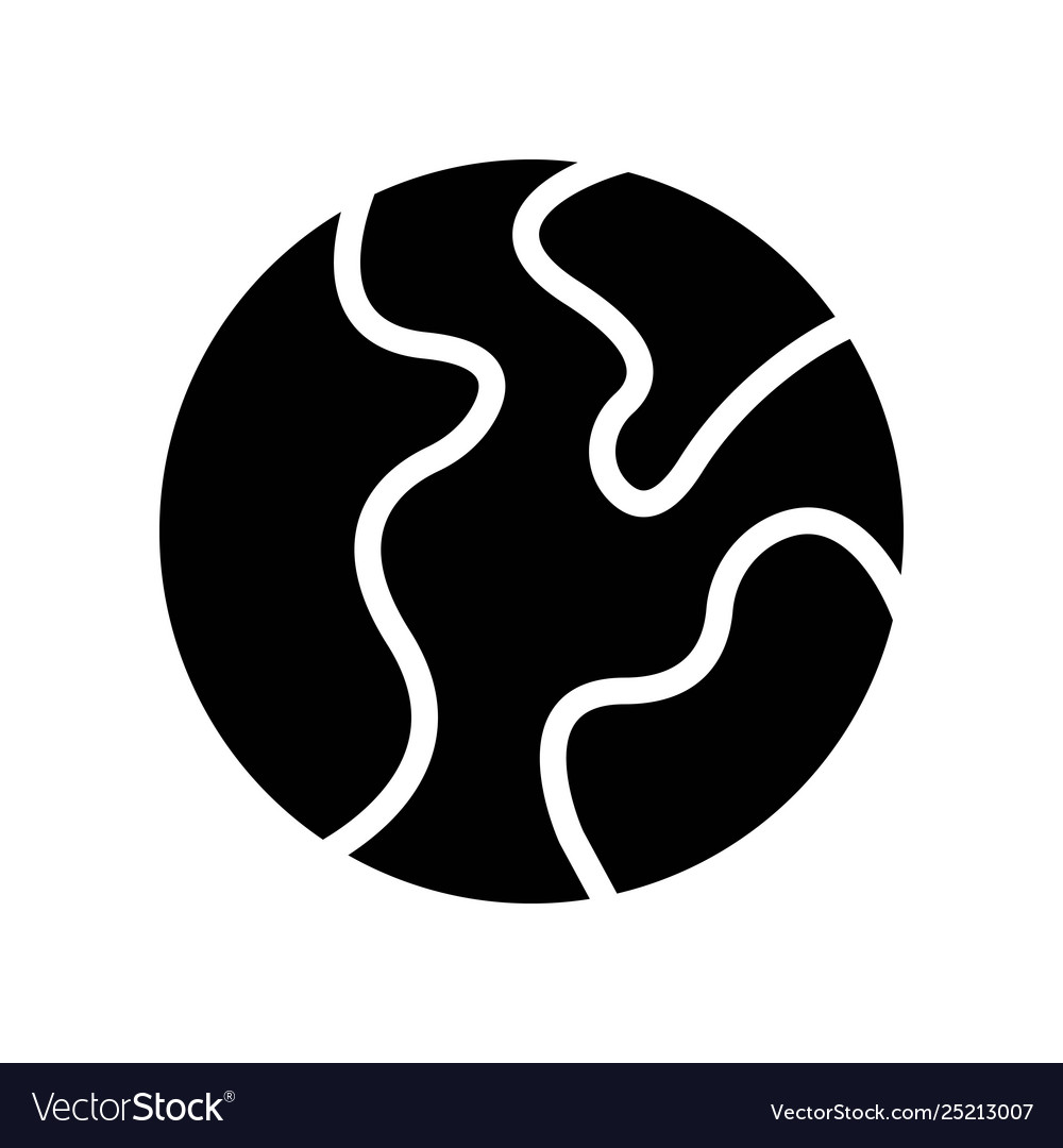 Earth digital marketing solid style icon Vector Image