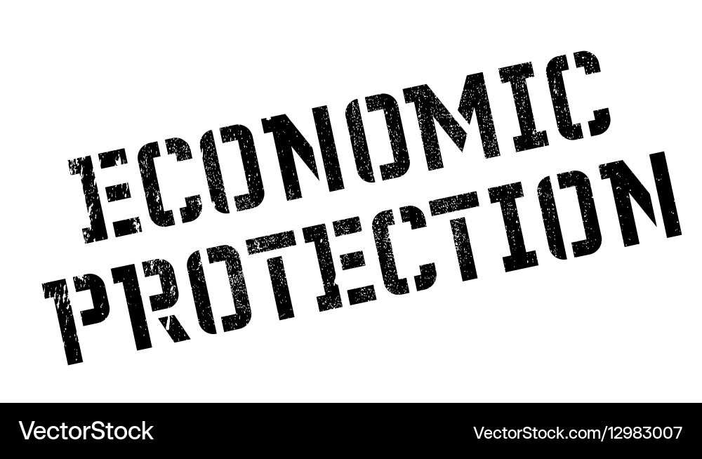 Economic protection rubber stamp Royalty Free Vector Image