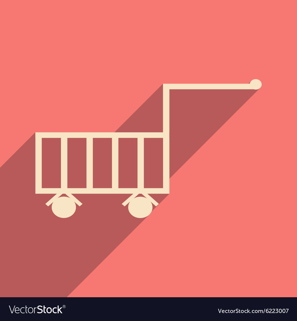 Flat with shadow icon and mobile application Vector Image