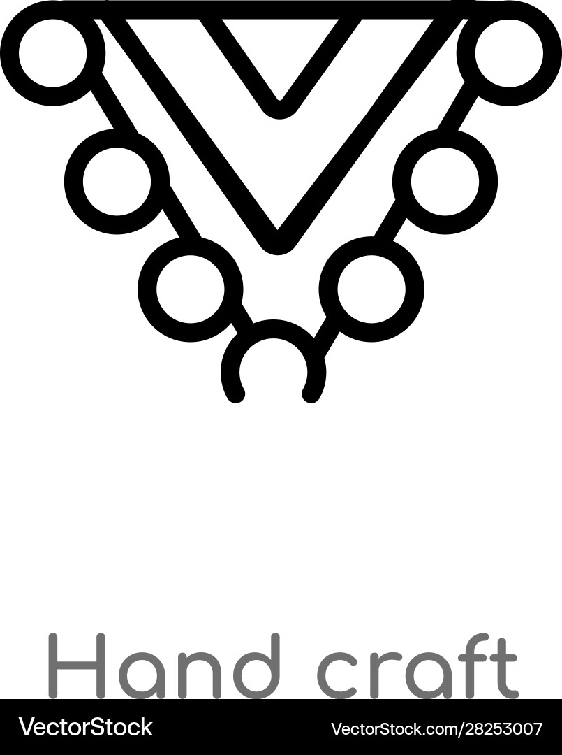 Outline hand craft icon isolated black simple Vector Image