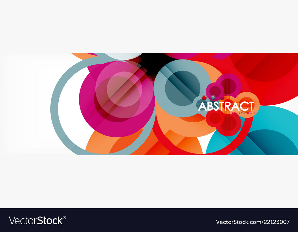 Overlapping circles design background Royalty Free Vector