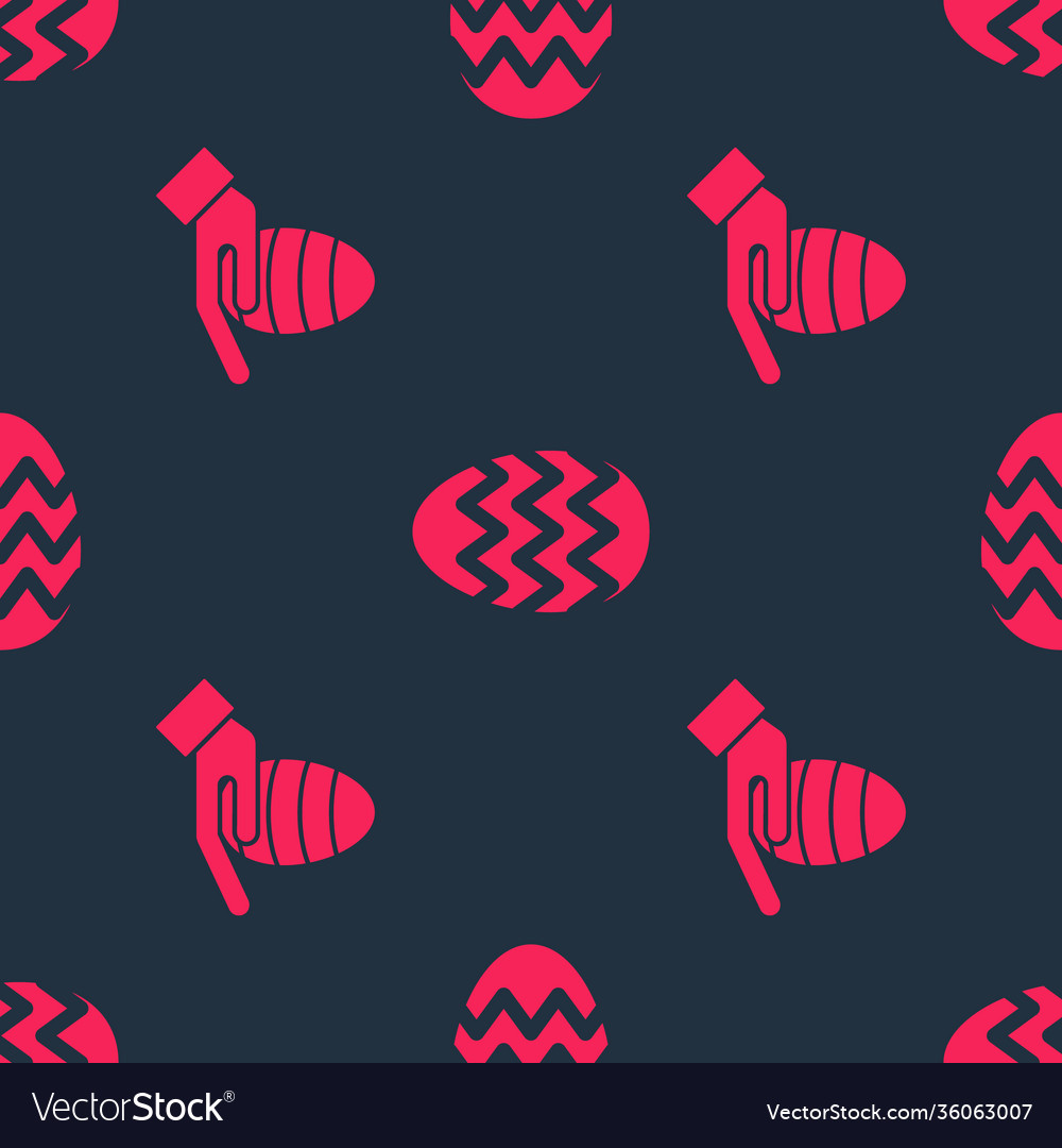 Set human hand and easter egg and easter egg Vector Image