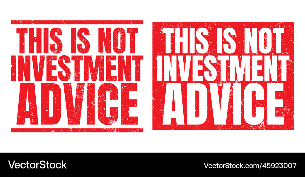 This is not investment advice rubber stamp Vector Image