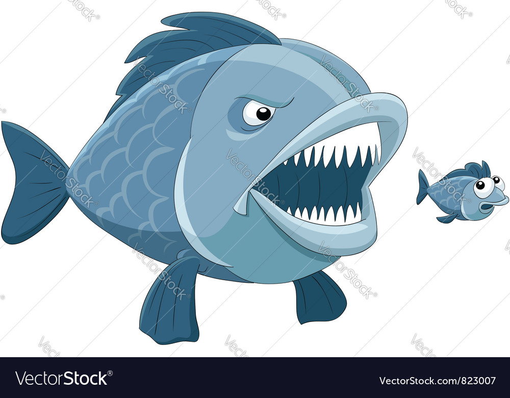 Two fish Royalty Free Vector Image - VectorStock