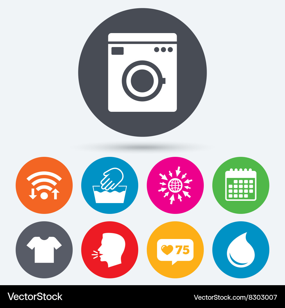 Wash icon Not machine washable symbol Royalty Free Vector