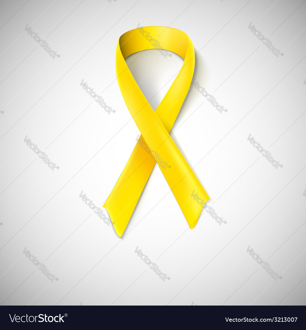 Yellow ribbon loop Royalty Free Vector Image - VectorStock