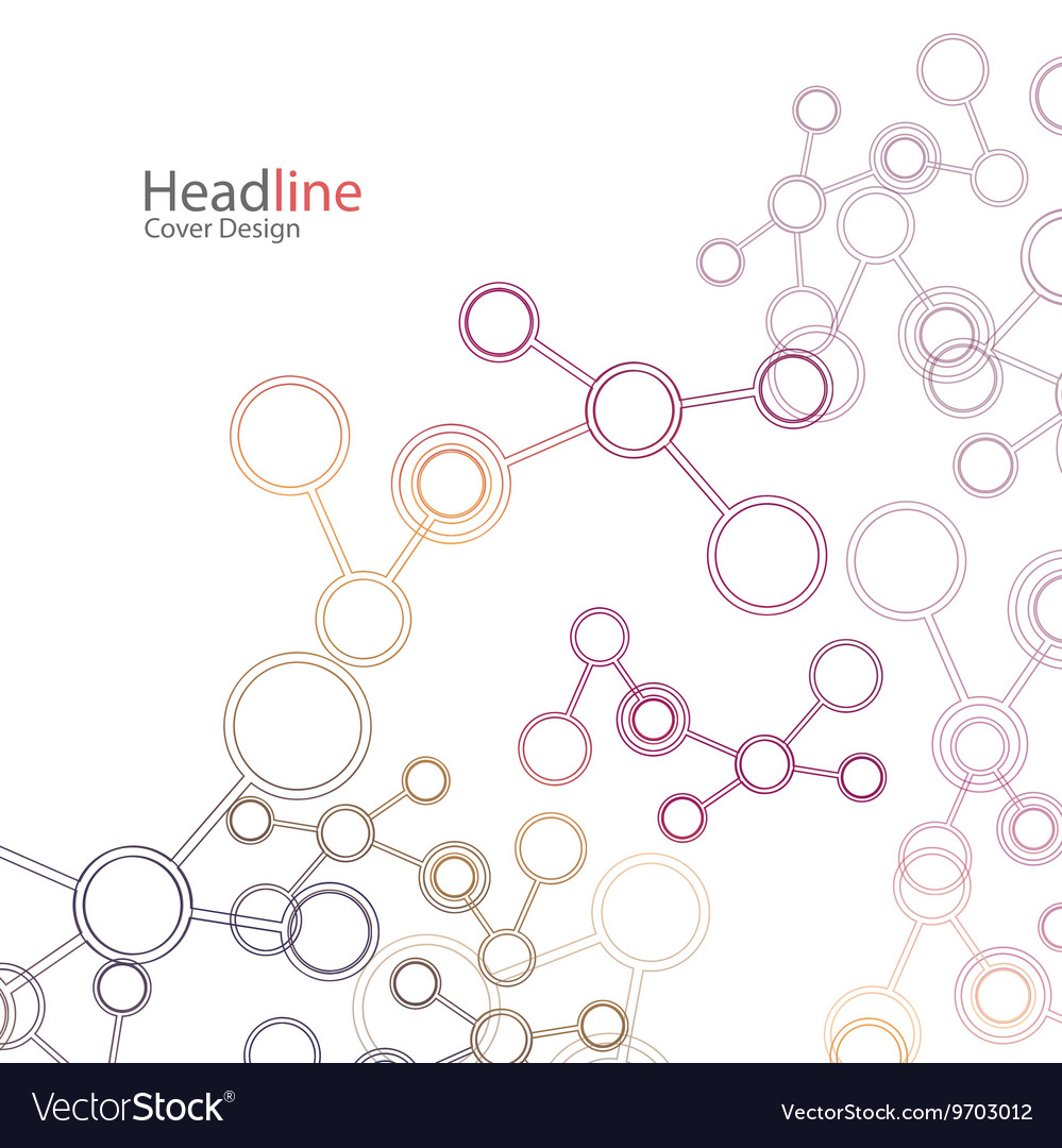 Abstract background with molecule structure Vector Image