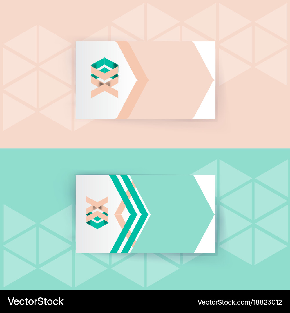 Abstract blank name card template for business Vector Image
