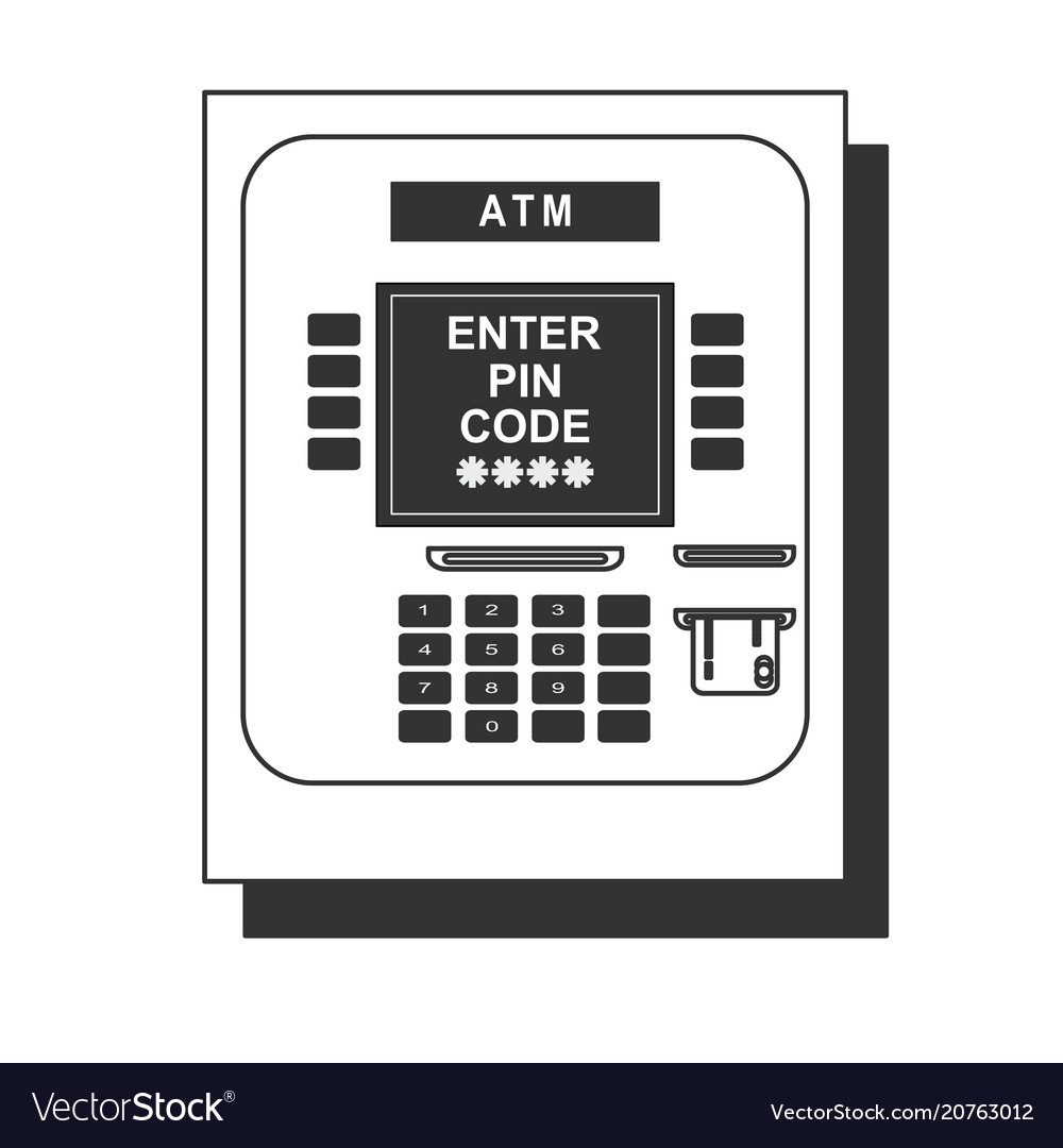 Atm icon - payment terminal Royalty Free Vector Image