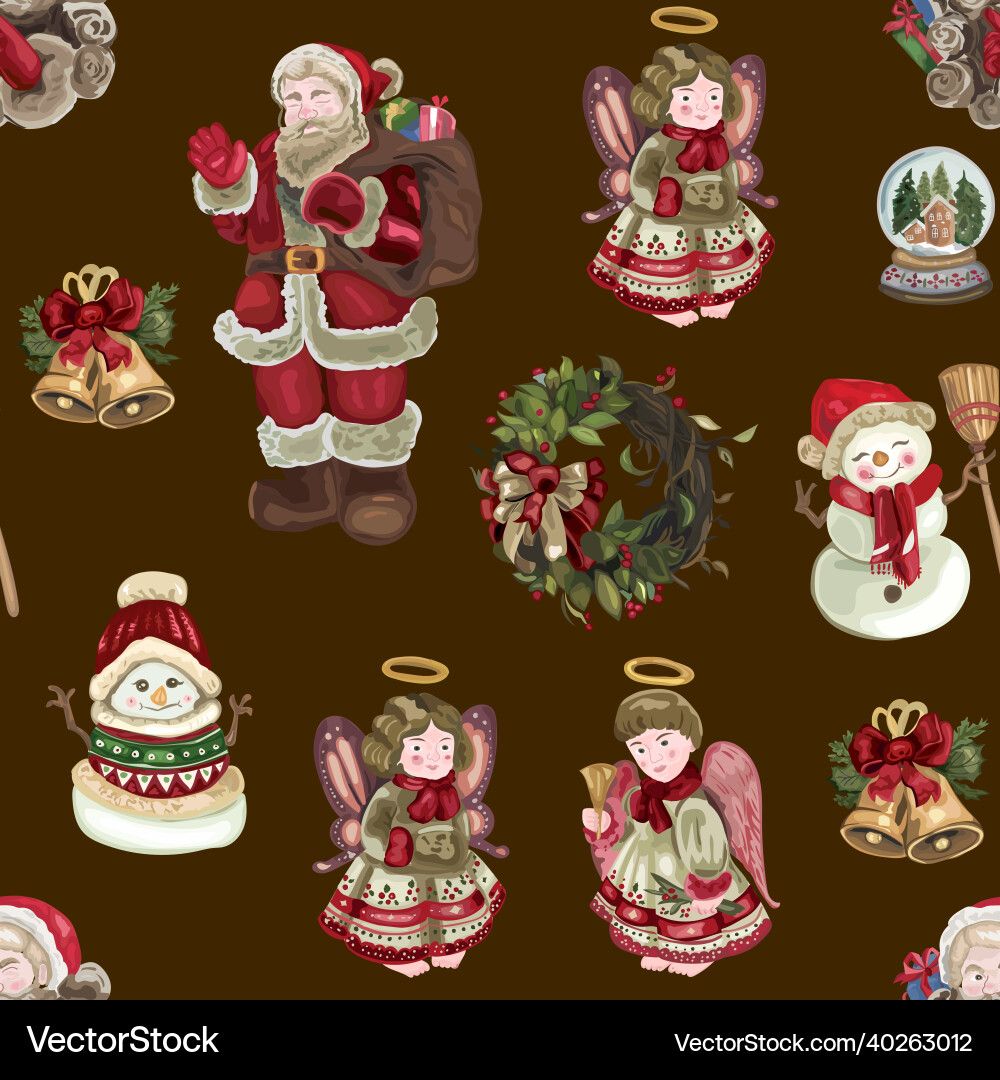 Christmas seamless pattern background Royalty Free Vector