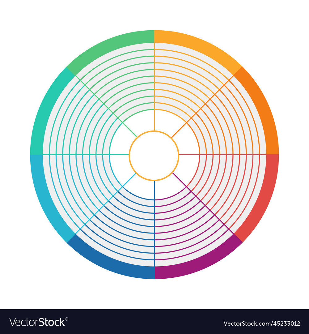 Circular multicolor spectrum design element Vector Image