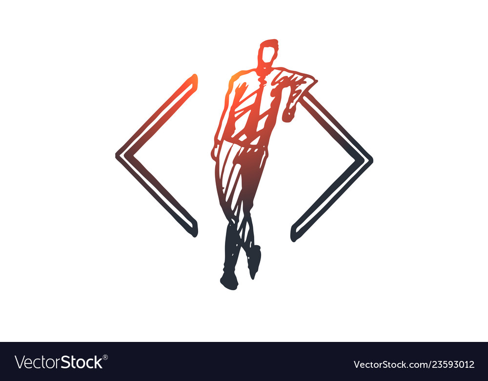 Develop coding software programming project Vector Image