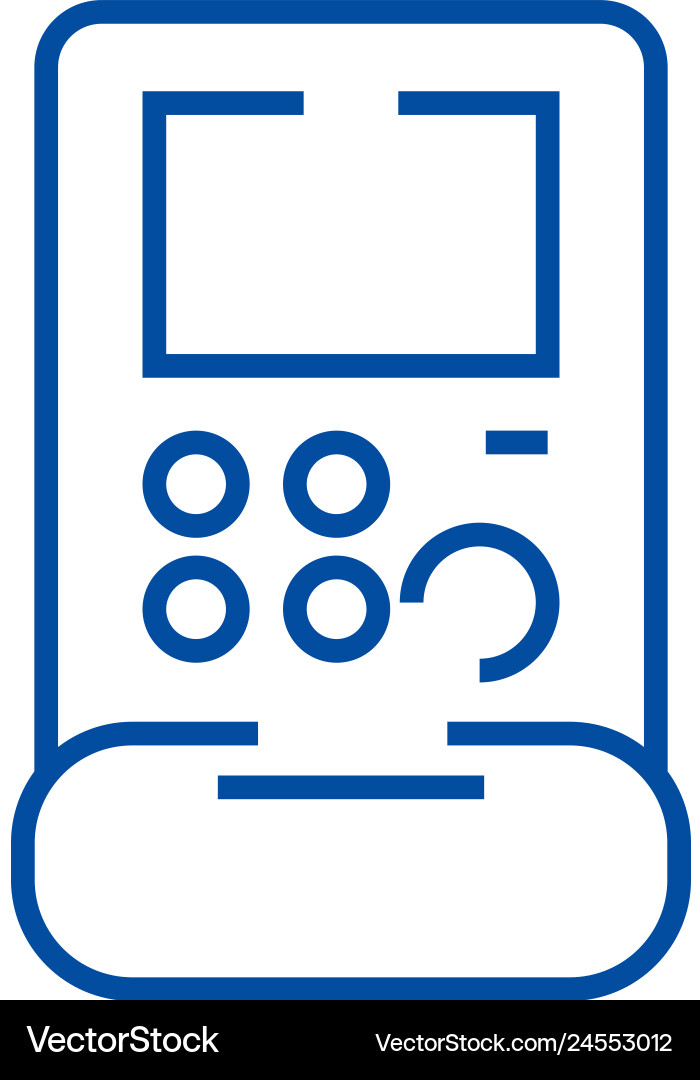 Gamepad sign line icon concept sign flat Vector Image