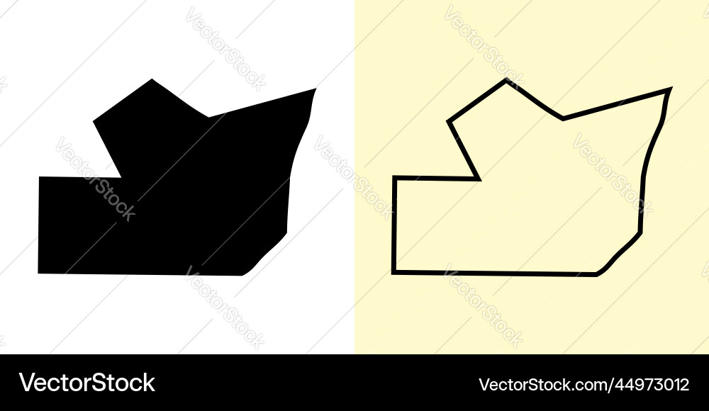 Hawalli map kuwait asia filled and outline map Vector Image