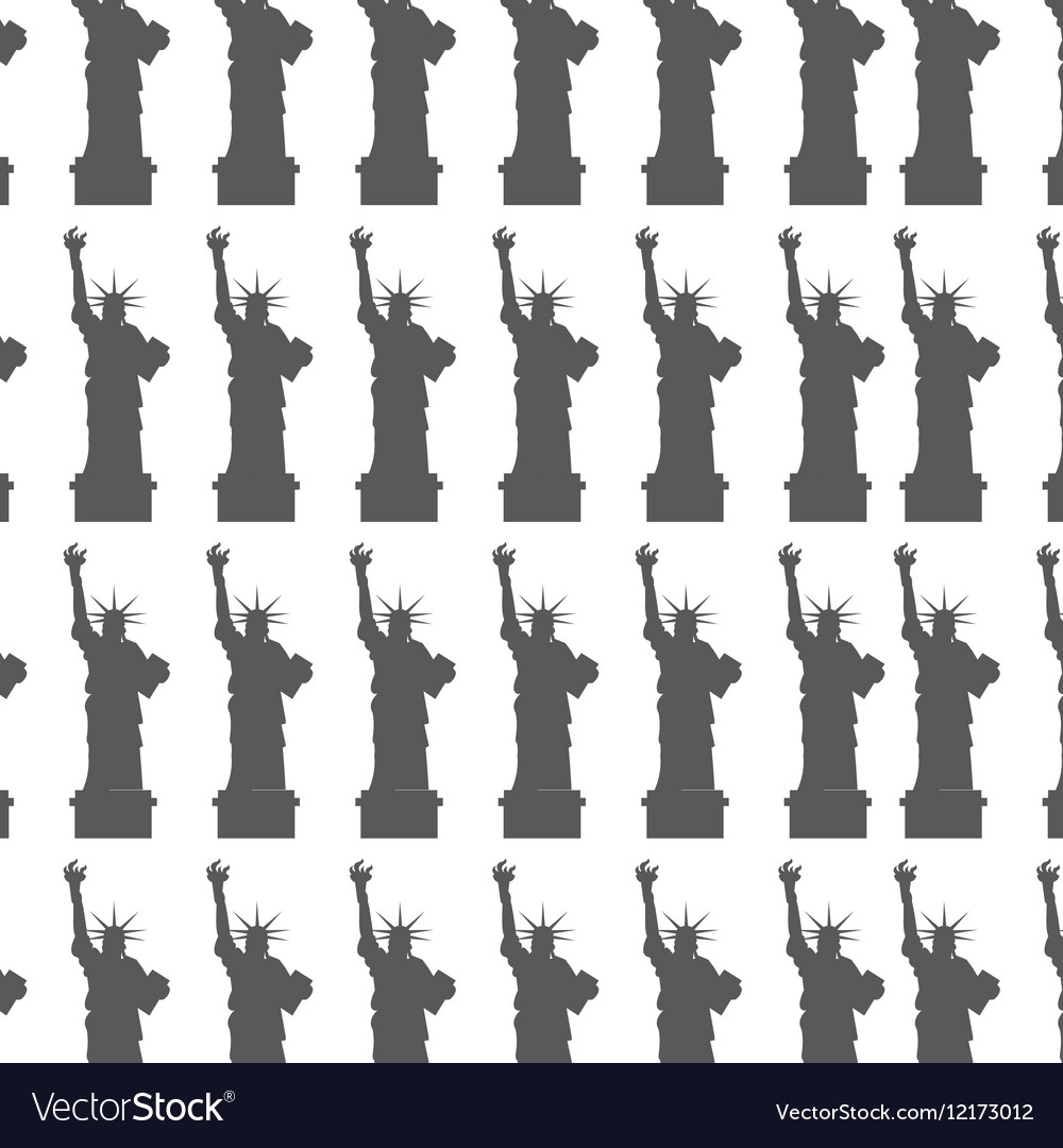 Liberty statue pattern background Royalty Free Vector Image