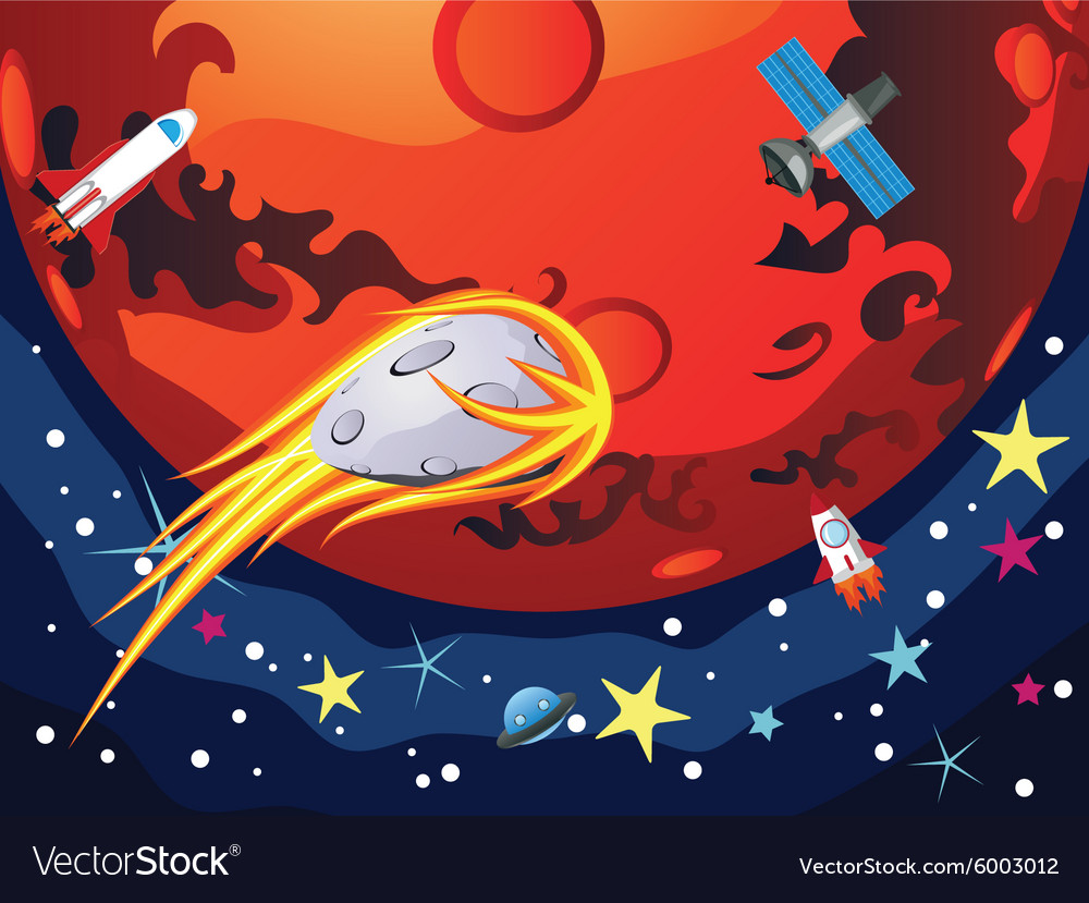 Mars planet3 Royalty Free Vector Image - VectorStock