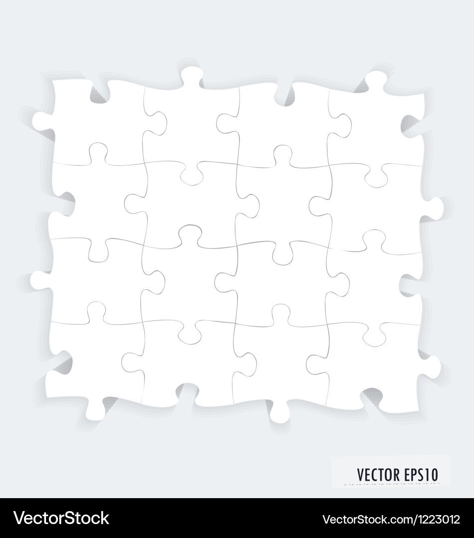 Paper cut of puzzle Royalty Free Vector Image - VectorStock