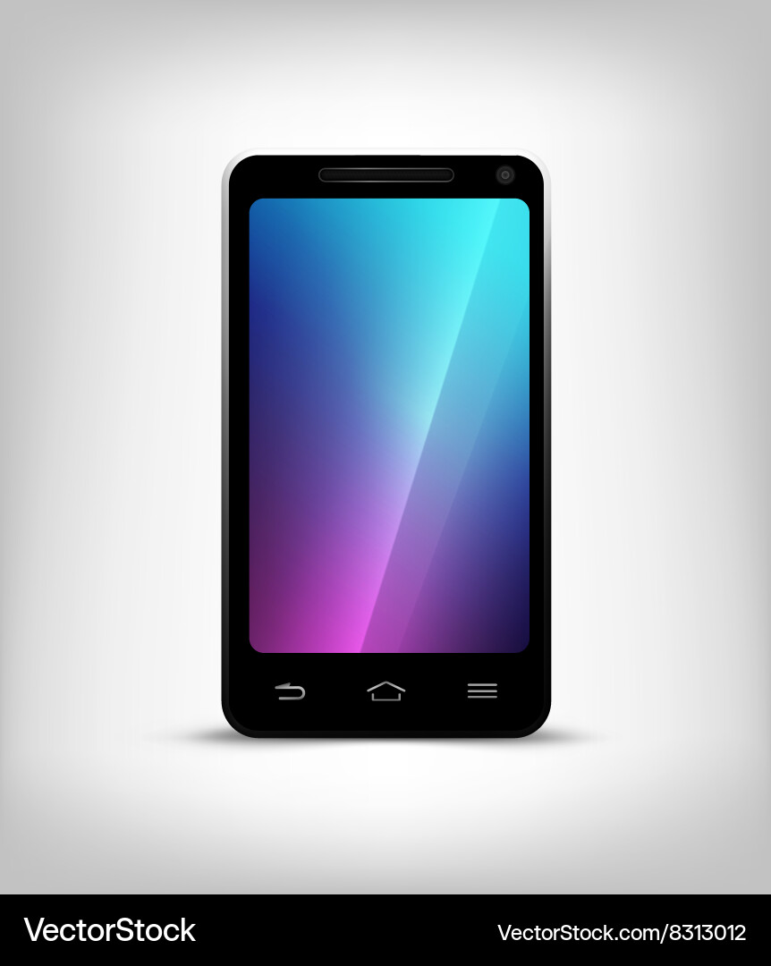 Perfectly detailed modern smart phone isolation Vector Image