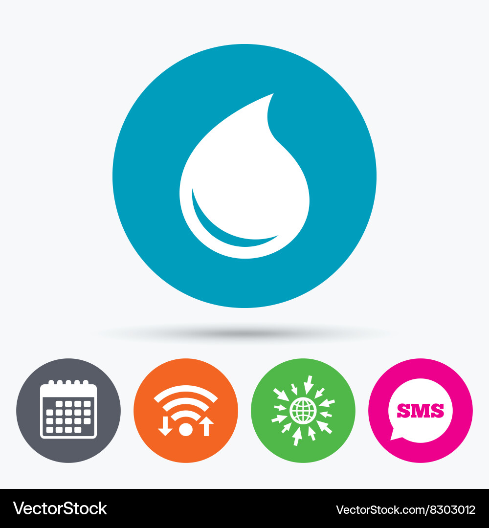 Water drop sign icon tear symbol Royalty Free Vector Image
