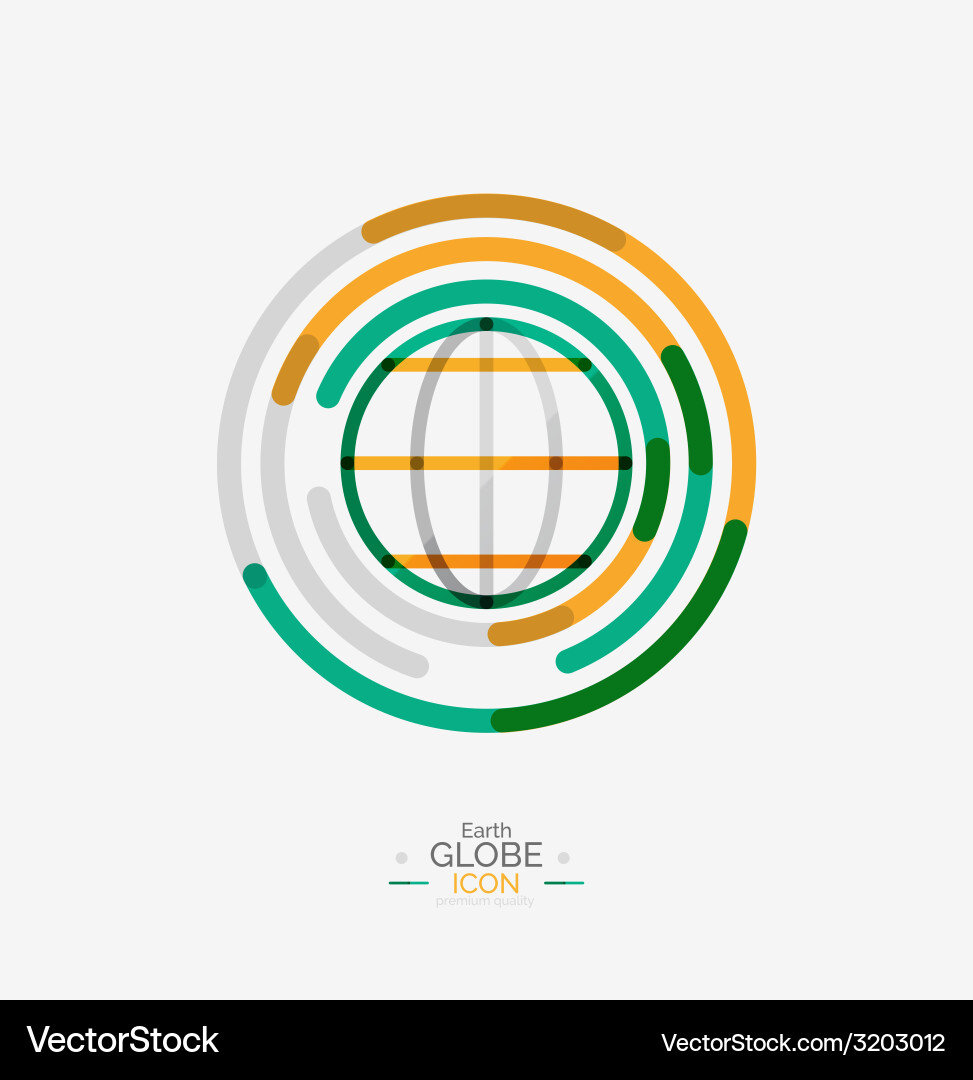 World globe logo stamp Royalty Free Vector Image