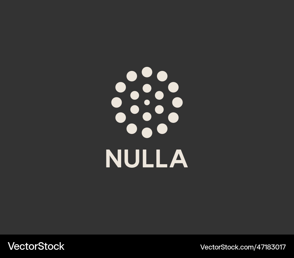 Abstract round logo from isolated dots and circles