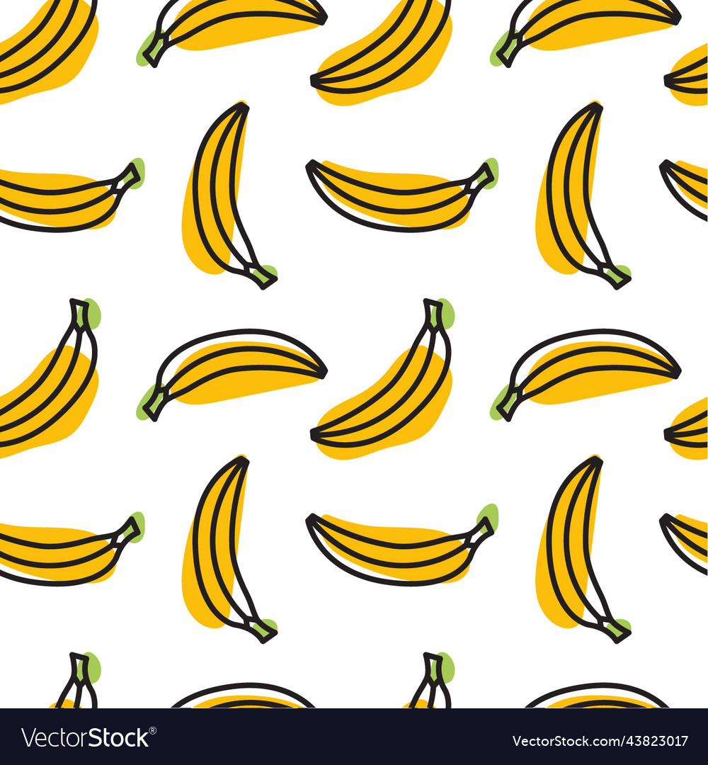 Banana pattern Royalty Free Vector Image - VectorStock