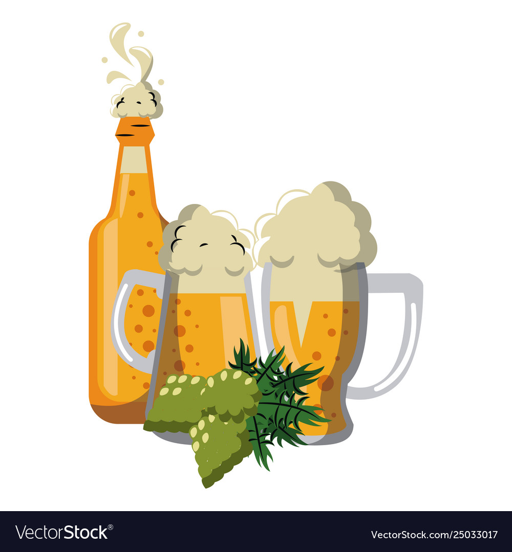 Beer brewery elements Royalty Free Vector Image