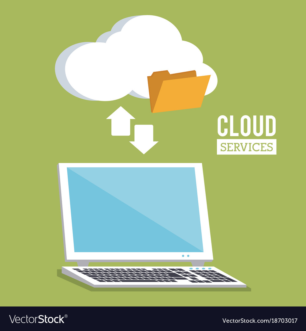 Cloud computing services Royalty Free Vector Image