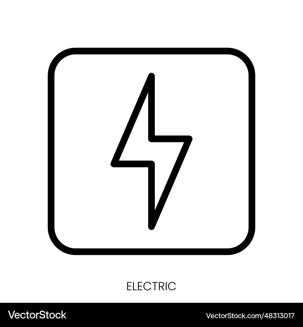 Electric icon line art style design isolated Vector Image