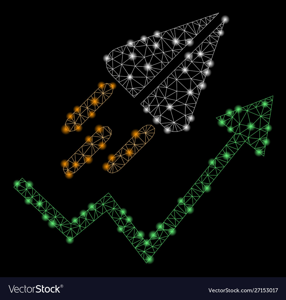 Flare mesh network ton launch trend arrow Vector Image Flare mesh network ton launch trend arrow Vector Image