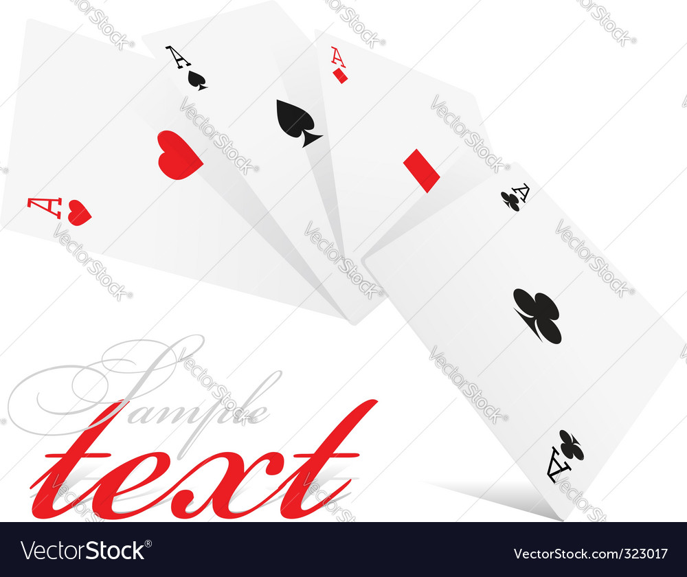 Four aces Royalty Free Vector Image - VectorStock