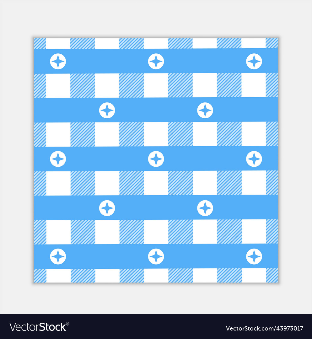 Gingham blue pattern Royalty Free Vector Image