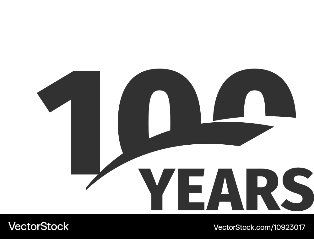 Isolated abstract black 100th anniversary logo Vector Image