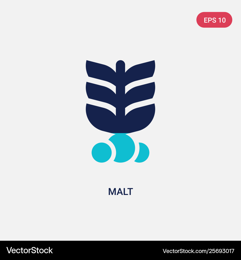 Two color malt icon from alcohol concept isolated Vector Image